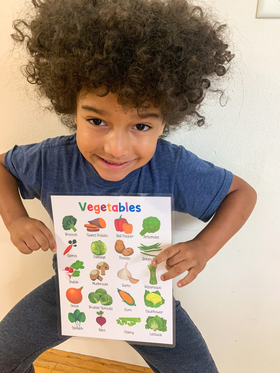 Vegetable Poster Art Printable Classroom Poster Learn | Etsy