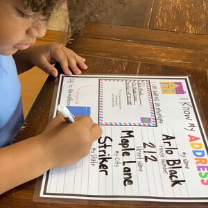 Learn My Address Printable Kids Address Activity Printable | Etsy