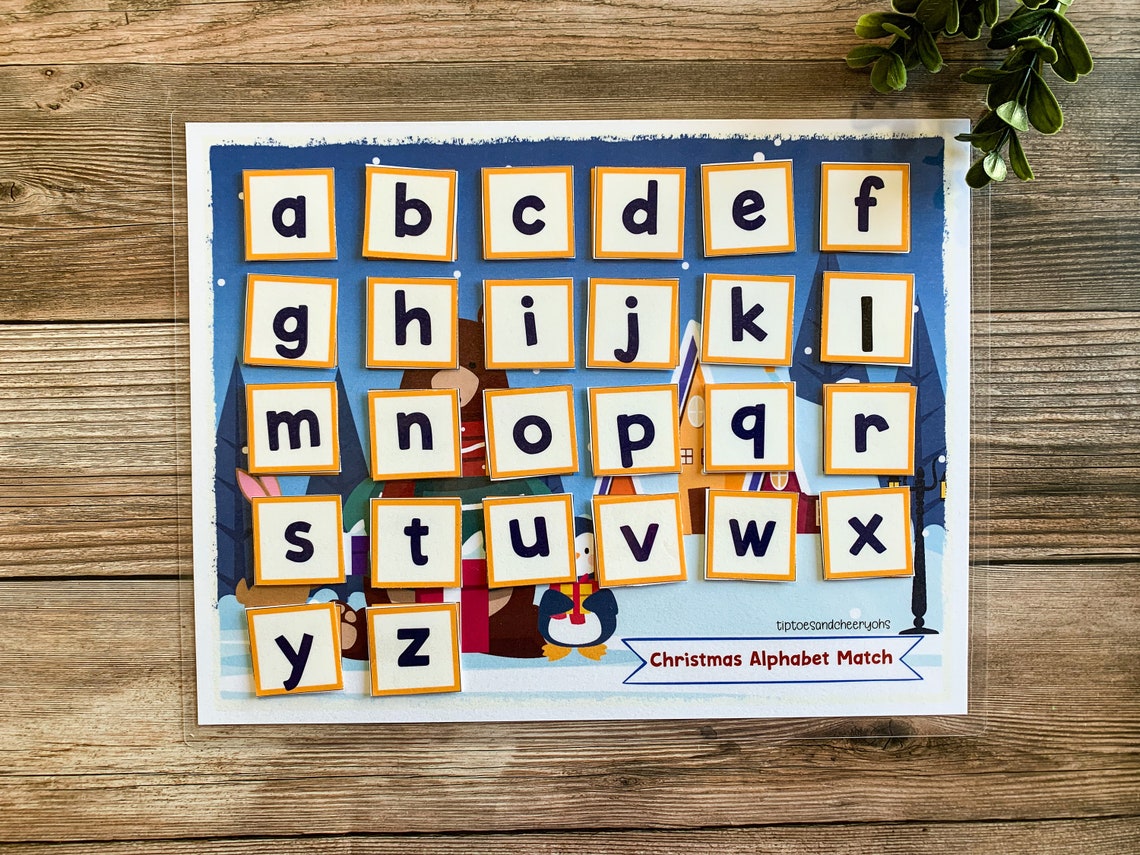 Printable Christmas Alphabet Game Beginning Sounds Letter - Etsy