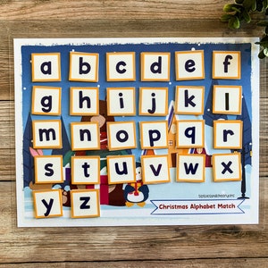 Printable Christmas Alphabet Game, Beginning Sounds, Letter Recognition ...