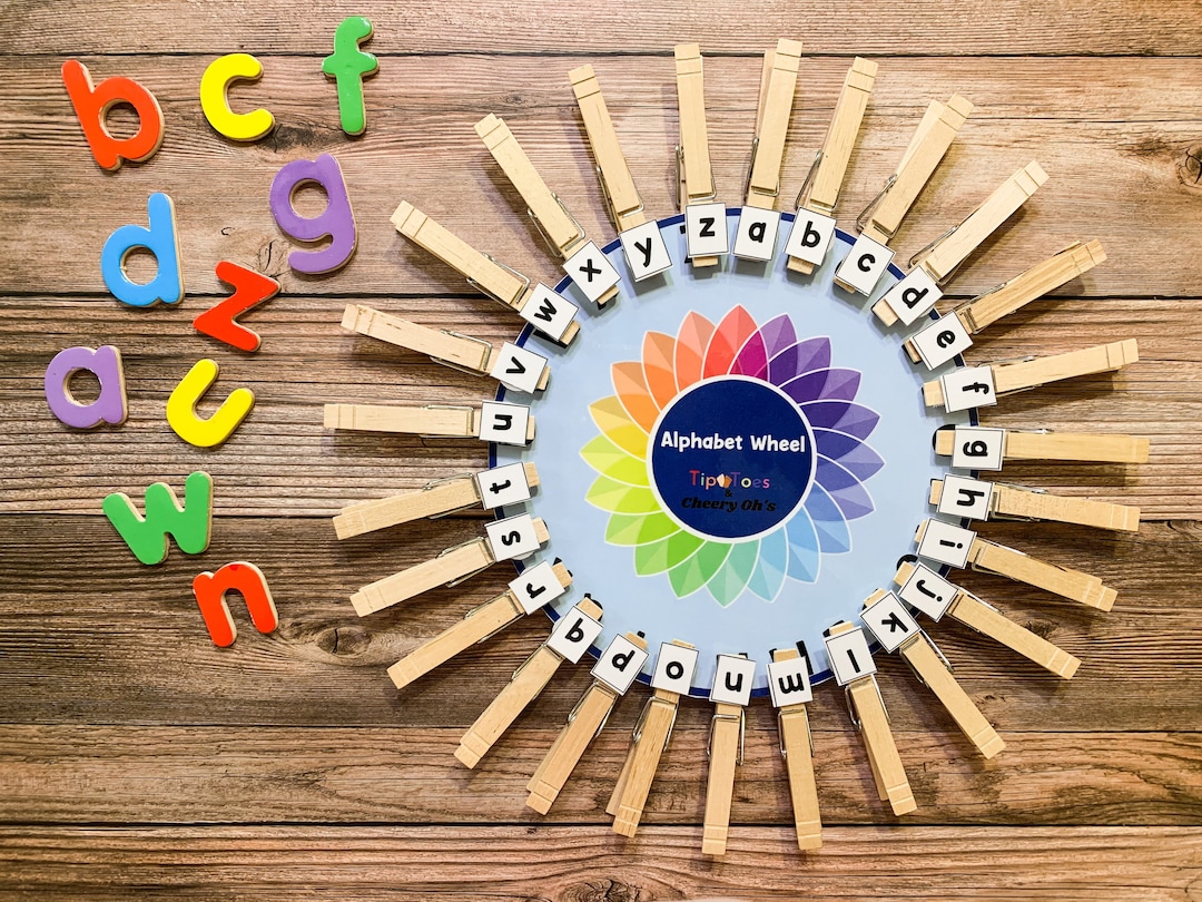 Alphabet Matching Wheel, Letter Matching Game, Homeschool Resource ...