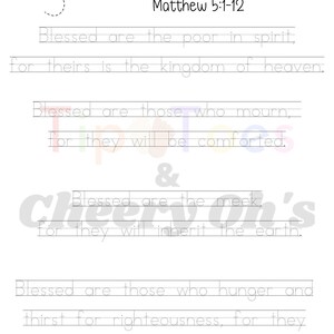 The Beatitudes, Homeschool Printable, Kids Bible Activity, Sunday ...
