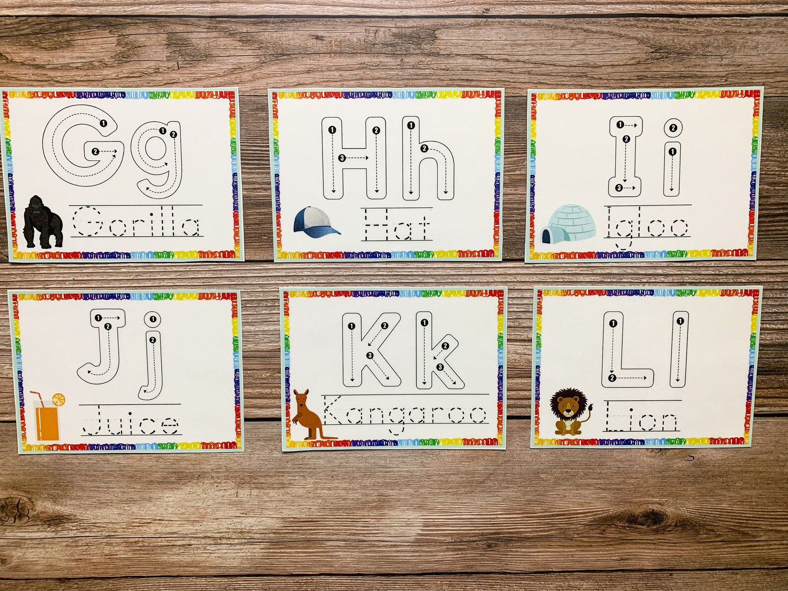 Alphabet Flashcards Handwriting Letter Tracing Preschool - Etsy
