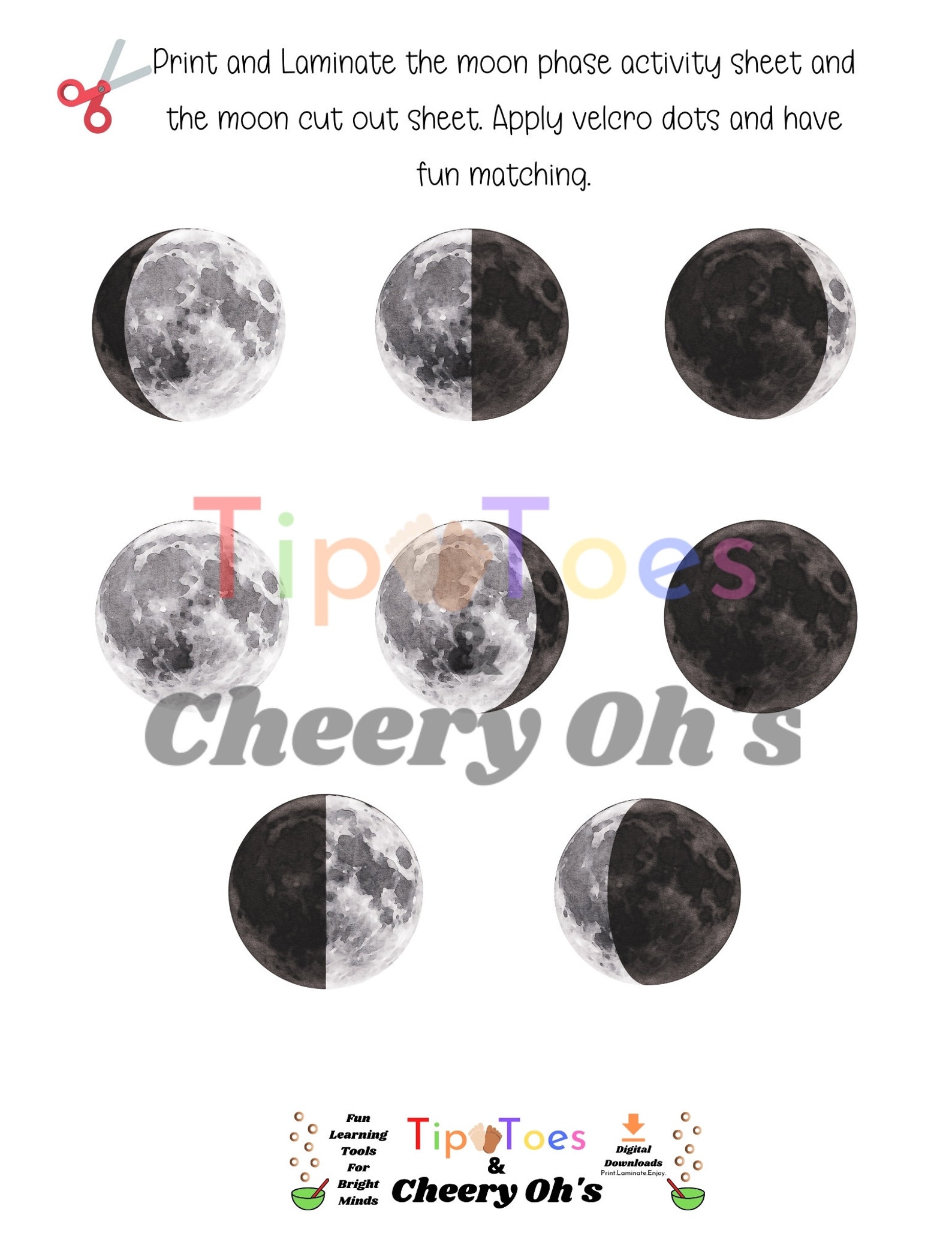 Phases of the Moon Bundle Science Activities for Kids Moon - Etsy