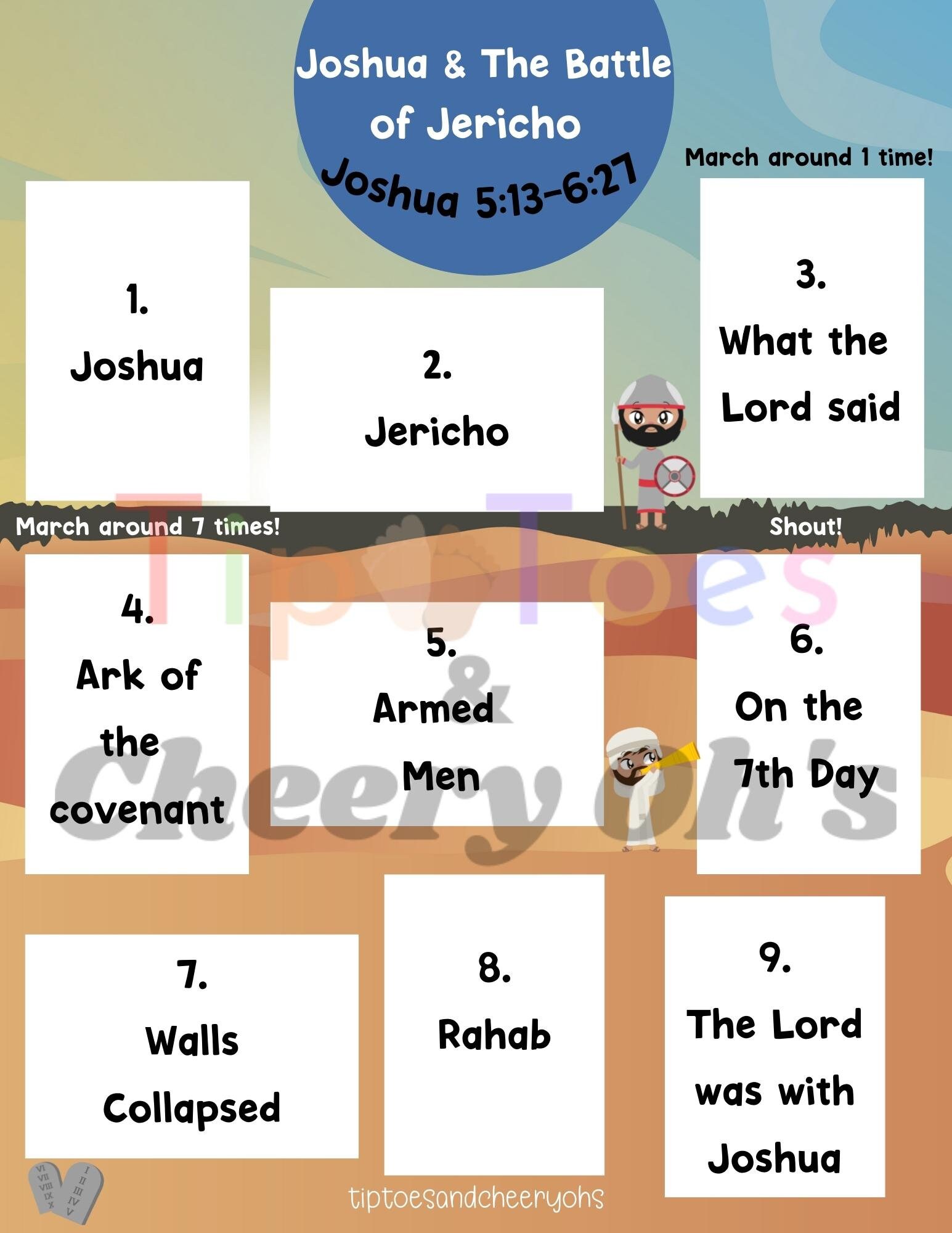 The Battle of Jericho, Bible Activity, Homeschool Printable, Christian ...