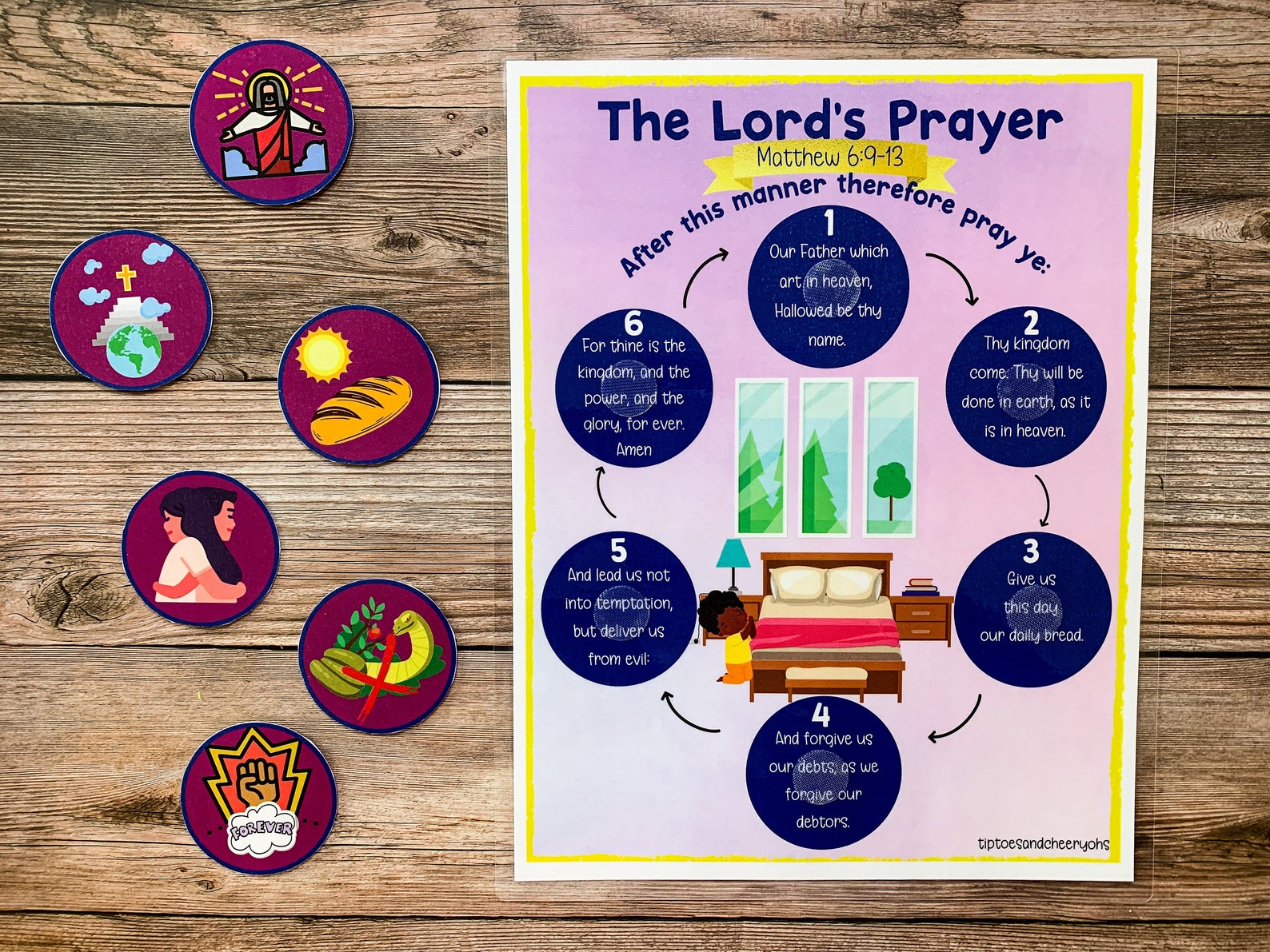 The Lords Prayer for Kids Bible Activity Prayer Bible | Etsy