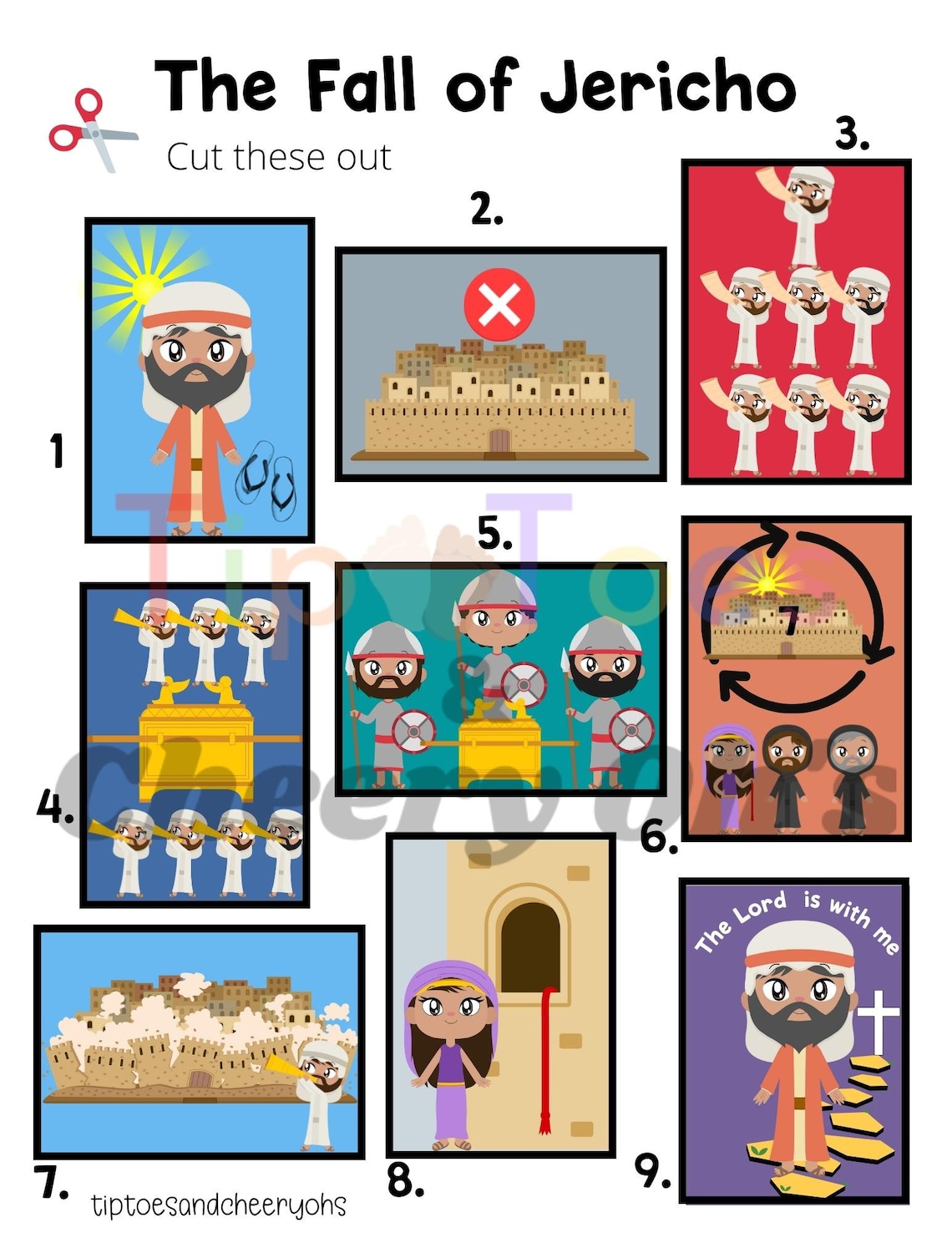 The Battle of Jericho Bible Activity Homeschool Printable - Etsy