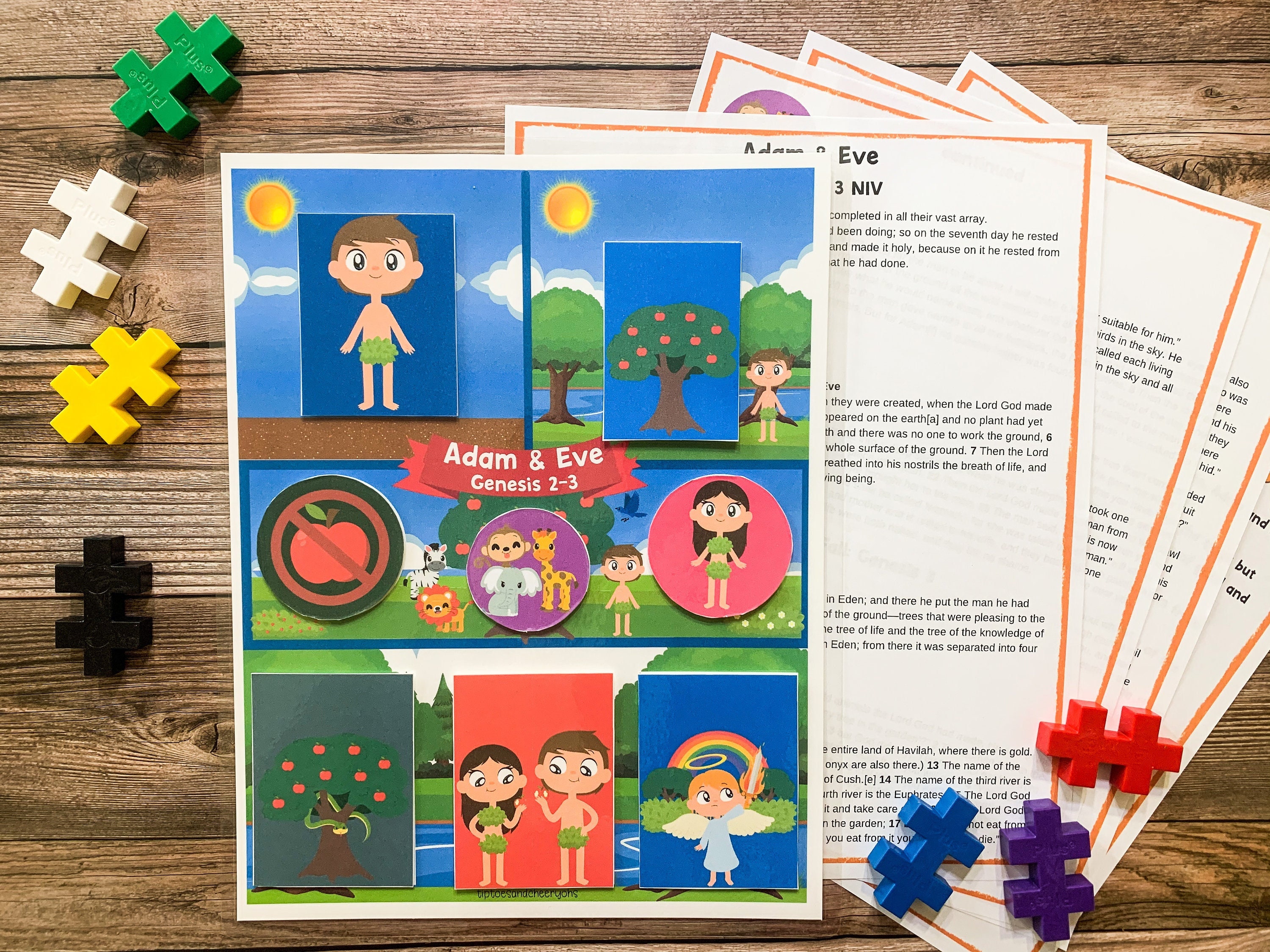 Adam and Eve, Bible Activity, Homeschool Printable, Garden of Eden ...