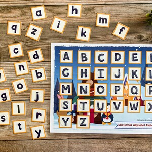 Printable Christmas Alphabet Game, Beginning Sounds, Letter Recognition ...