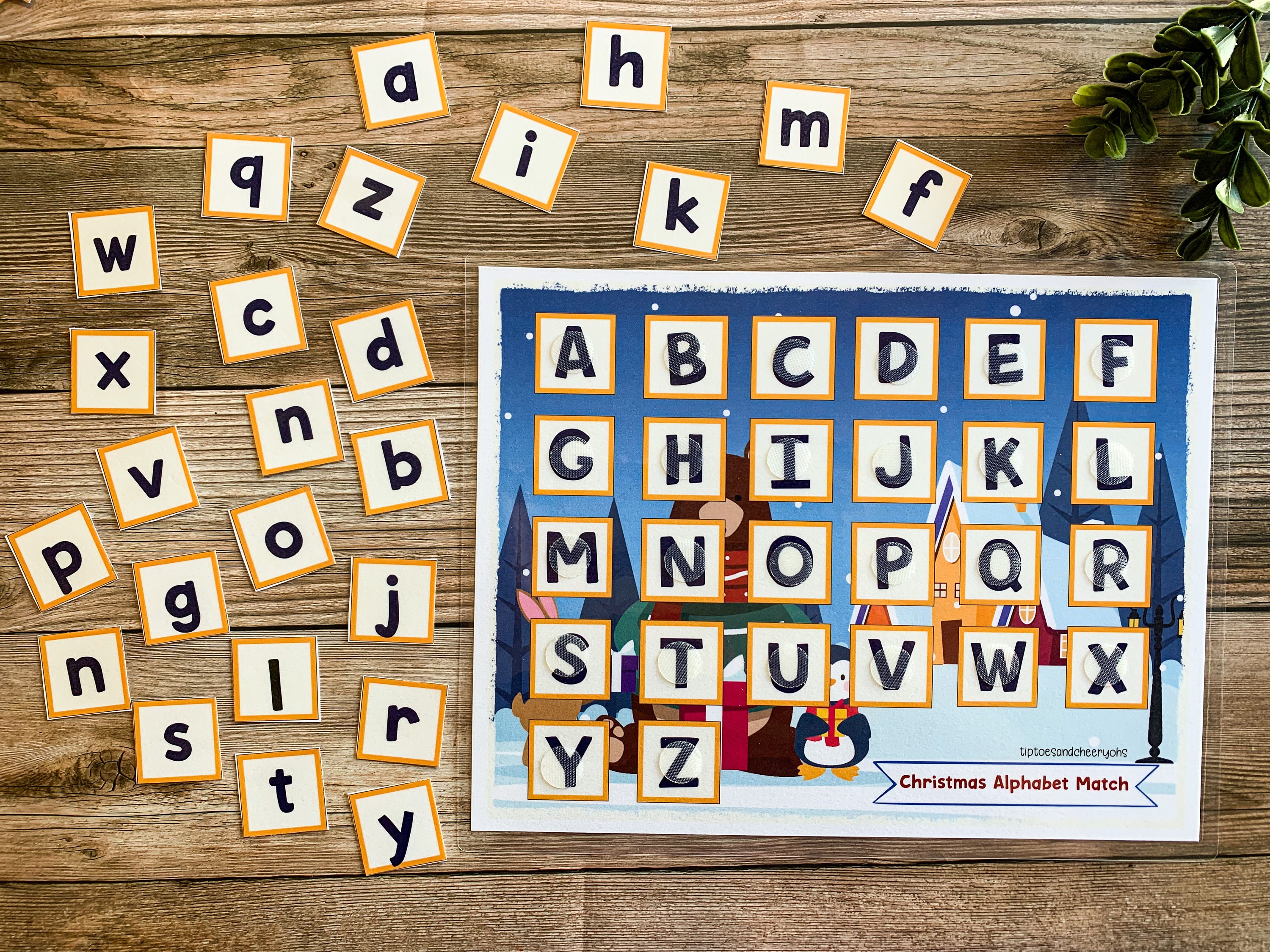 Printable Christmas Alphabet Game, Beginning Sounds, Letter Recognition ...