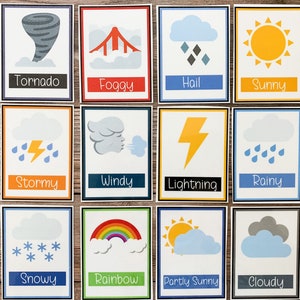 Kids Weather, Montessori Weather Activity, Kids Weather Chart, Weather ...