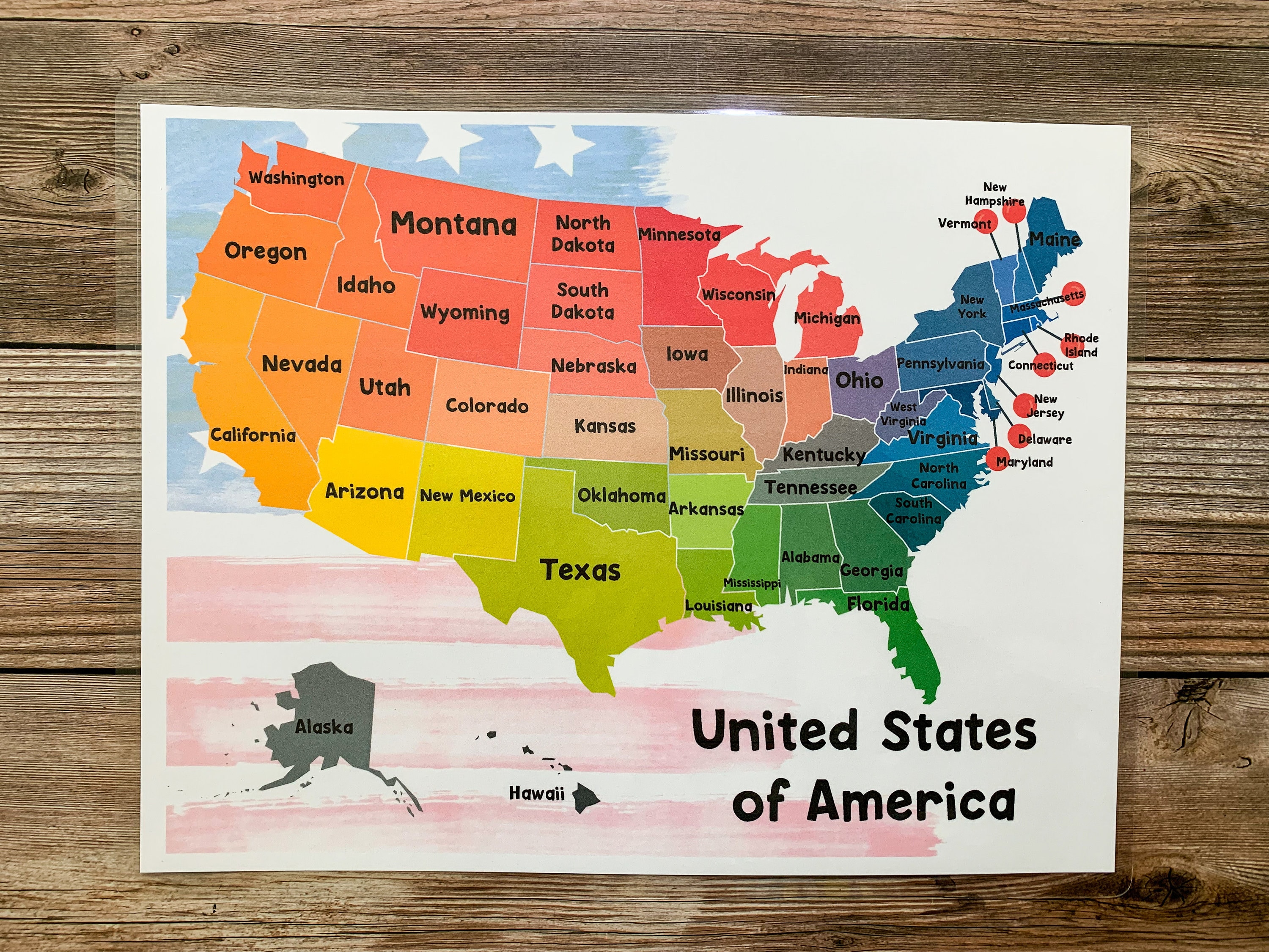 United States Map, Digital, Classroom Decor, 50 States Map, USA Map ...