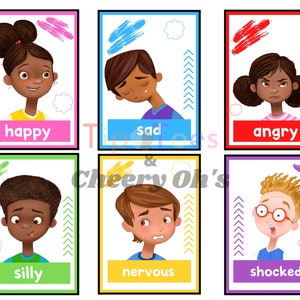 Kids Feelings Flashcards, Emotions Flashcards, Montessori Learning ...