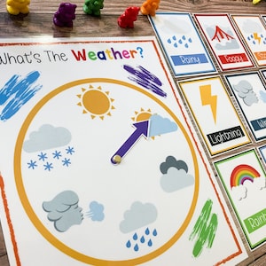 Kids Weather, Montessori Weather Activity, Kids Weather Chart, Weather ...
