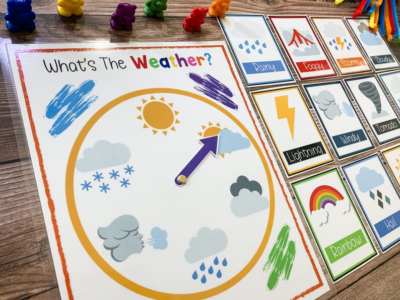 Kids Weather Montessori Weather Activity Kids Weather Chart - Etsy