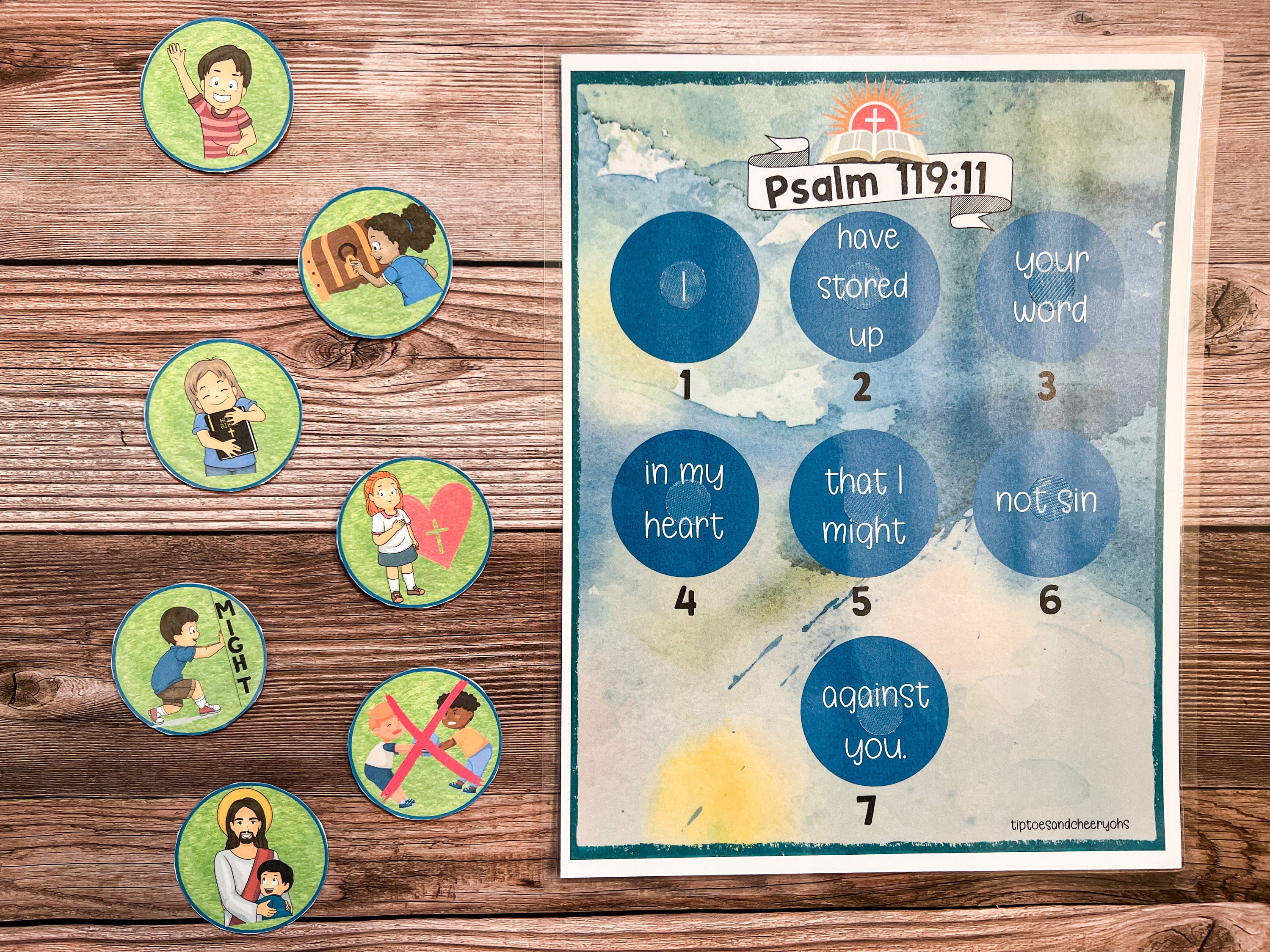 Psalm 119:11, Bible Activities for Kids, Devotional, Christian Activity ...