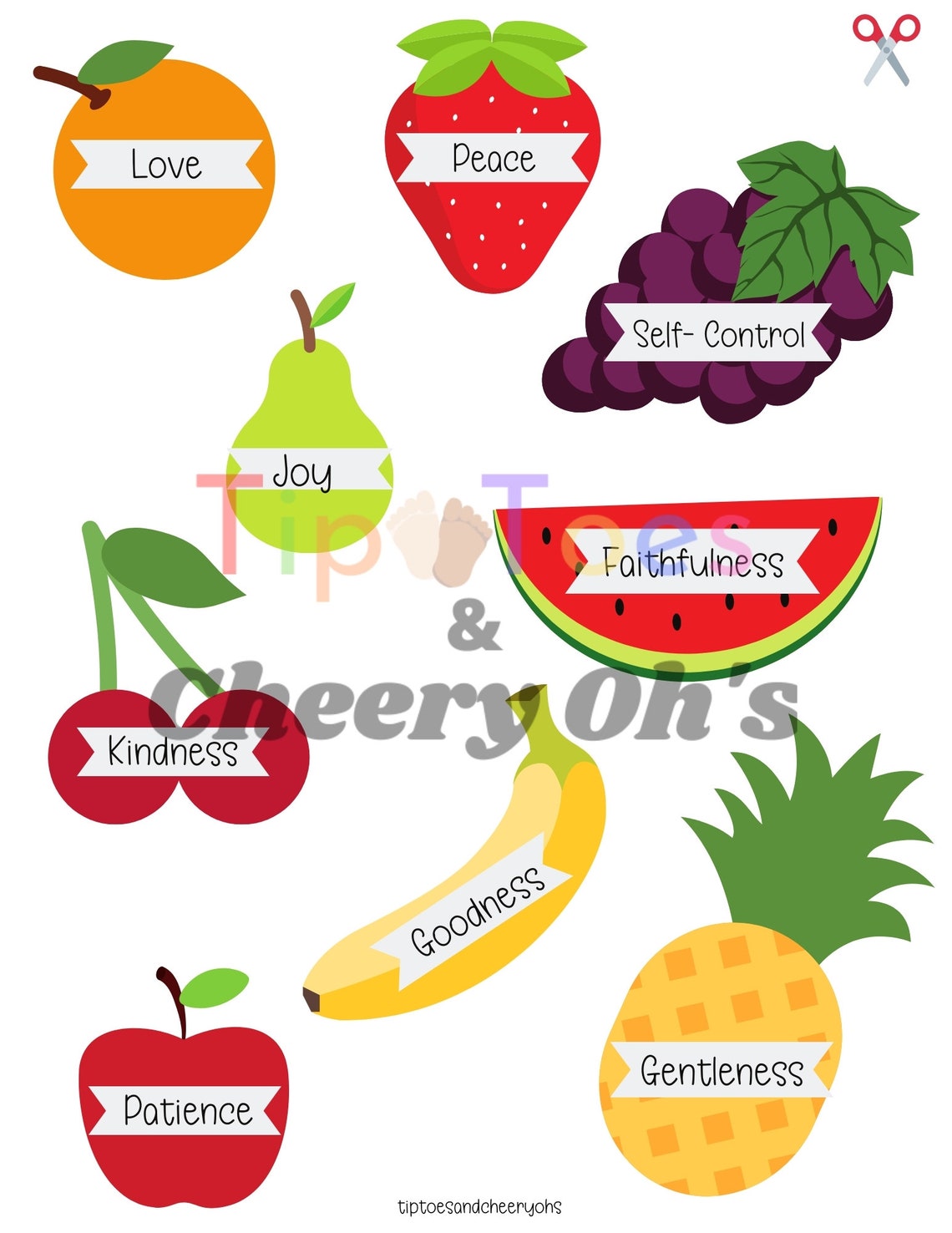 Fruit of the Spirit Homeschool Printable Bible Activity for - Etsy