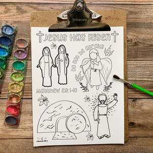 He is Risen, Bible Activity, Homeschool Printable, Bible Verse, Easter ...