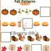 Pattern Matching Game, Kids Fall Patterns Activity, Fall Learning ...