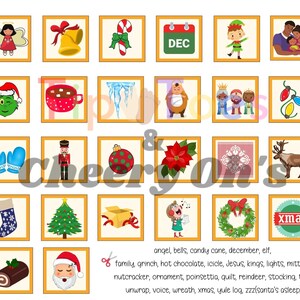 Printable Christmas Alphabet Game, Beginning Sounds, Letter Recognition ...