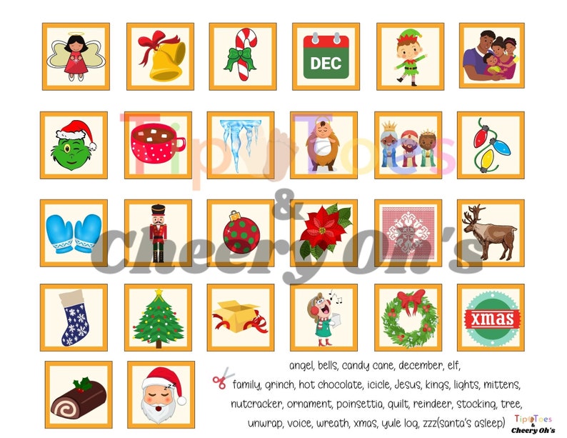 Printable Christmas Alphabet Game Beginning Sounds Letter - Etsy
