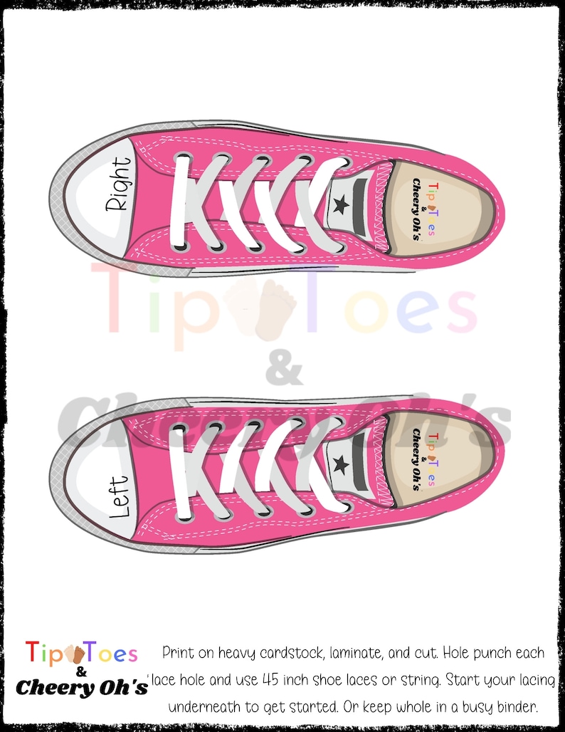 Shoe Lacing Cards Printable Shoe Tying Practice - Etsy