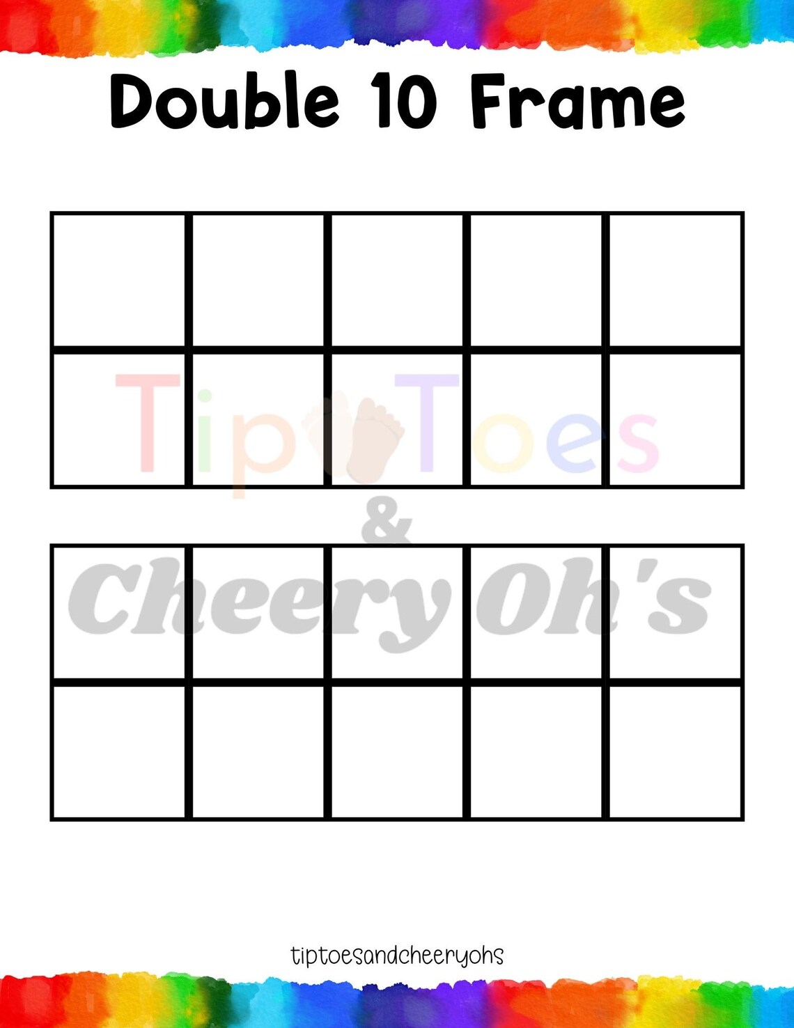 Ten Frame Flash Cards Ten Frame Counting Math Printable Ten - Etsy