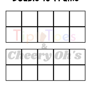 Ten Frame Flash Cards, Ten Frame Counting, Math Printable, Ten Frame ...