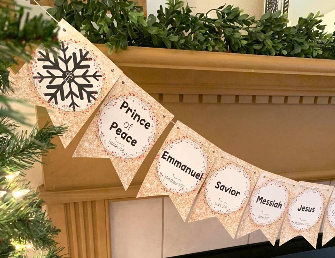 Names of Jesus Advent Banner, Christmas Banner, Advent, Printable ...