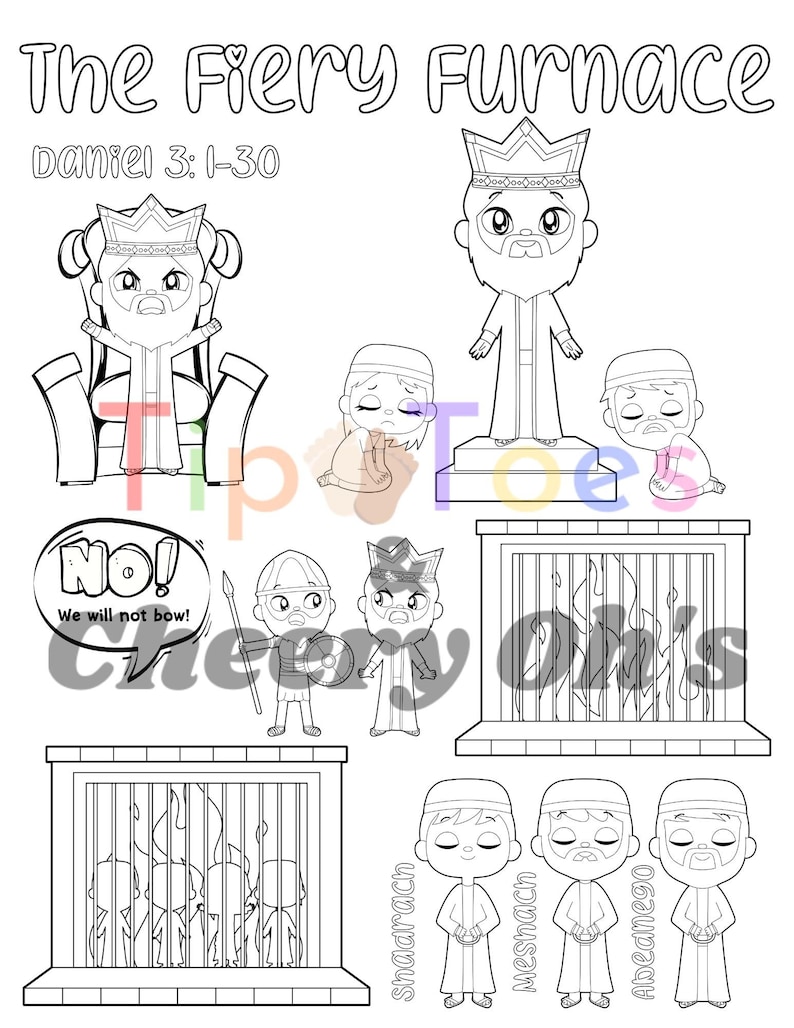 Shadrach, Meshach, and Abednego, the Fiery Furnace, Bible Lesson ...