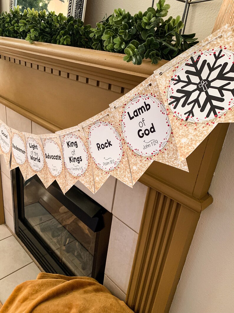 Names of Jesus Advent Banner, Christmas Banner, Advent, Printable ...