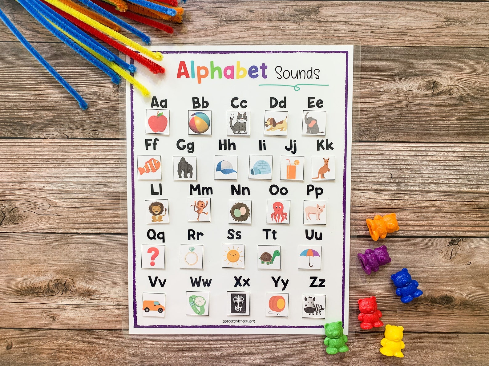 Printable Alphabet Game, Beginning Sounds, Letter Recognition ...