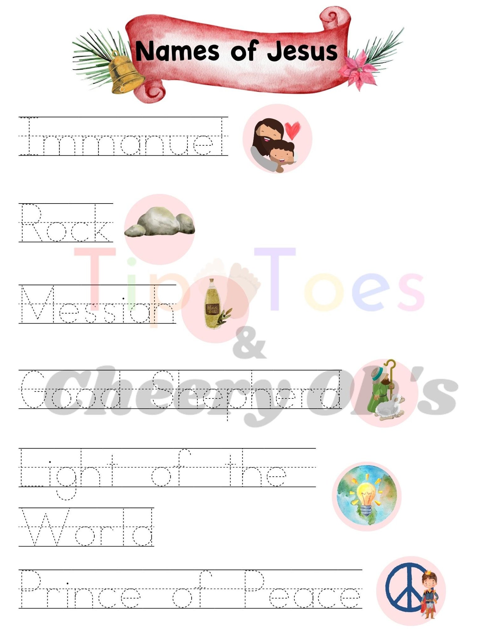 Names of Jesus Christmas Activity Homeschool Printable - Etsy