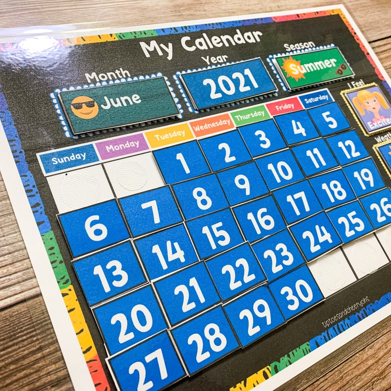 Homeschool Wall Calendar - Etsy
