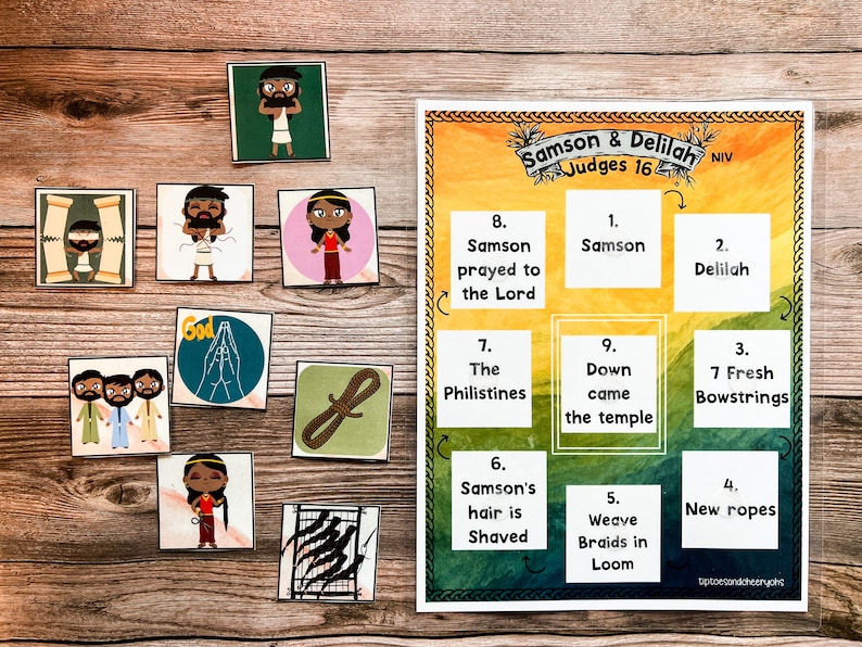 Samson and Delilah Bible Activities Sunday School - Etsy