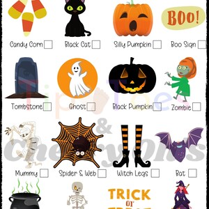 Halloween Scavenger Hunt, Kids Fall Activity, Seek and Find Games ...