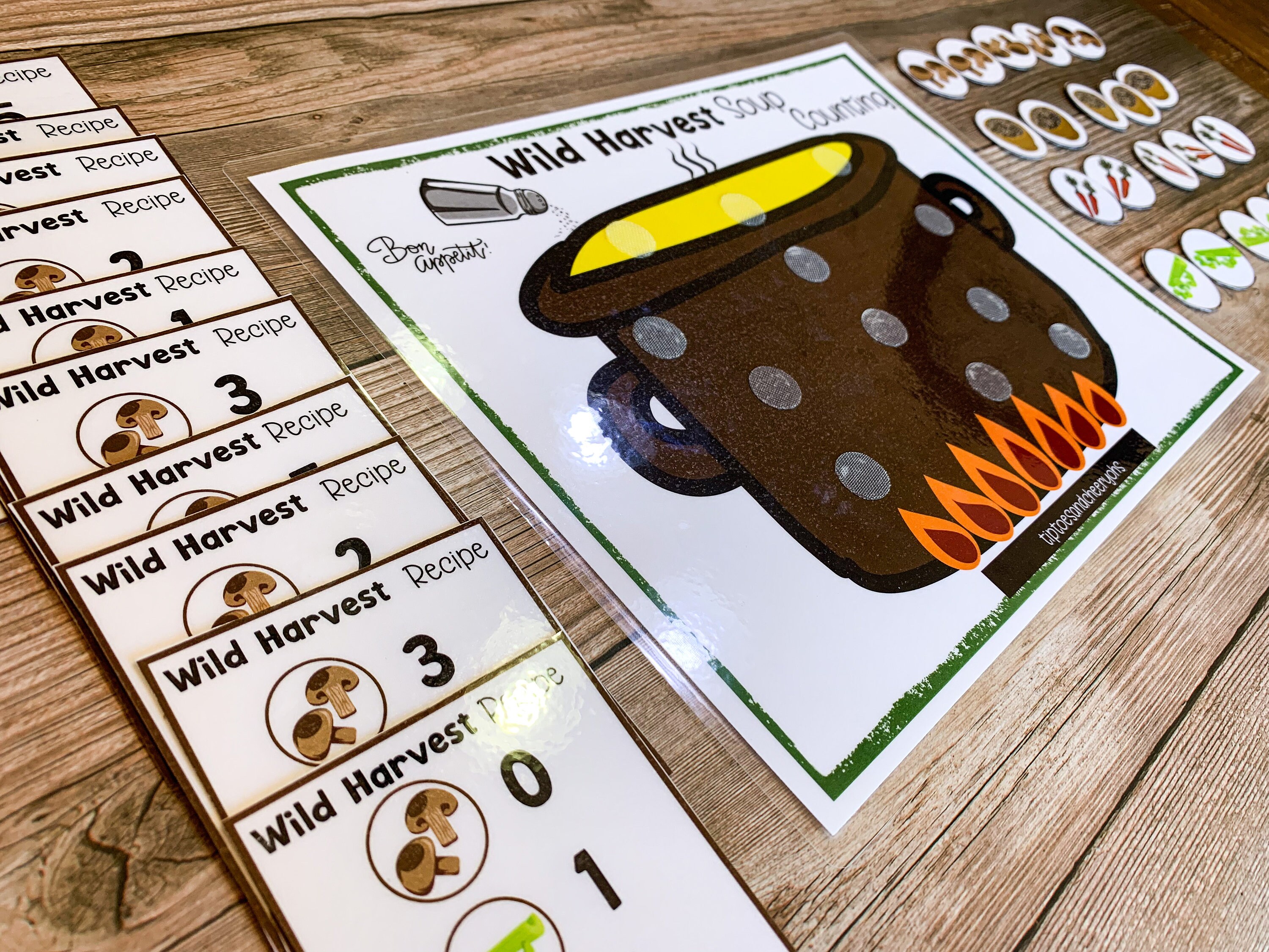 Preschool Counting Mat Wild Harvest Soup Counting Kids Fall - Etsy