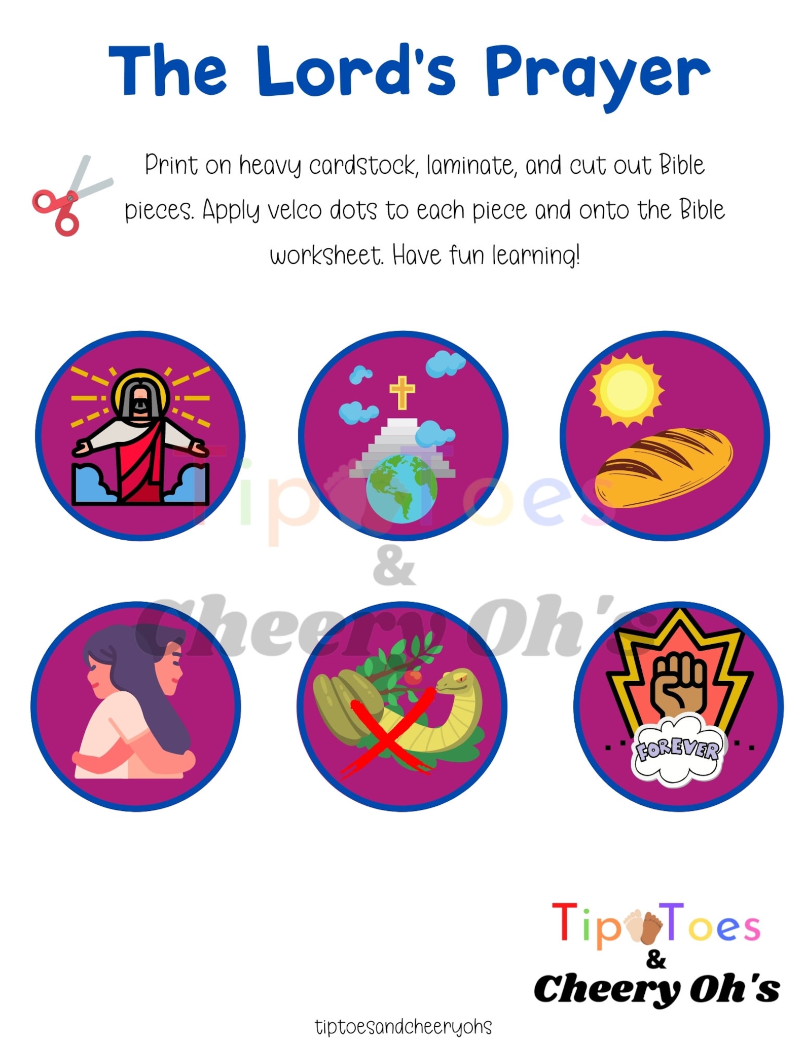 The Lords Prayer for Kids Bible Activity Prayer Bible - Etsy