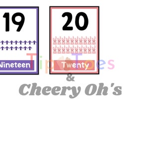 Number Flashcards, Numbers 1-20,preschool, Homeschool, Printable Number ...