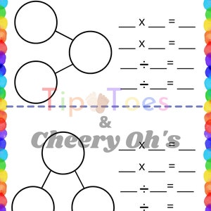 Number Bond Fact Families, Number Bond Worksheet, Math, Decomposing ...