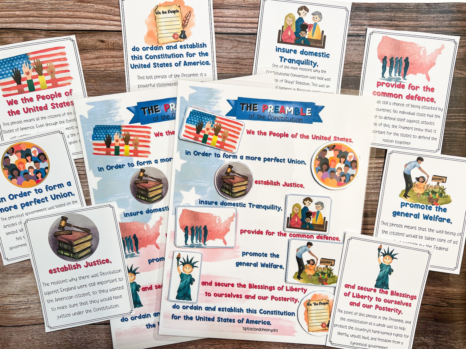 The Preamble for Kids Printable U.S. Constitution Preamble - Etsy