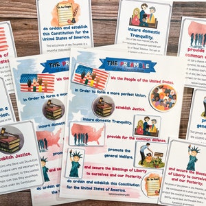 The Preamble for Kids Printable, U.S. Constitution, Preamble Activity ...