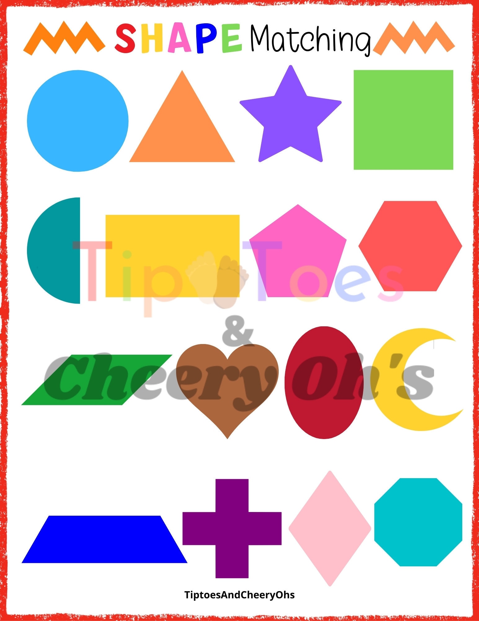 Shapes Activity for Preschool, Preschool Shapes Worksheet, Printable ...