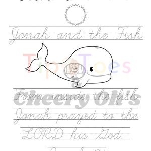 Jonah and the Whale, Bible Activity, Homeschool Printable, Bible Verse ...