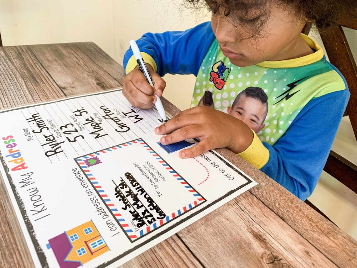 Learn My Address Printable Kids Address Activity Printable - Etsy