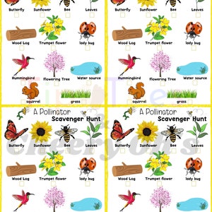 Spring Scavenger Hunt, Pollinator Scavenger Hunt, Scavenger Hunt ...