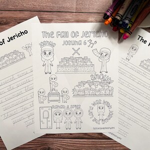 The Battle of Jericho, Bible Activity, Homeschool Printable, Christian ...