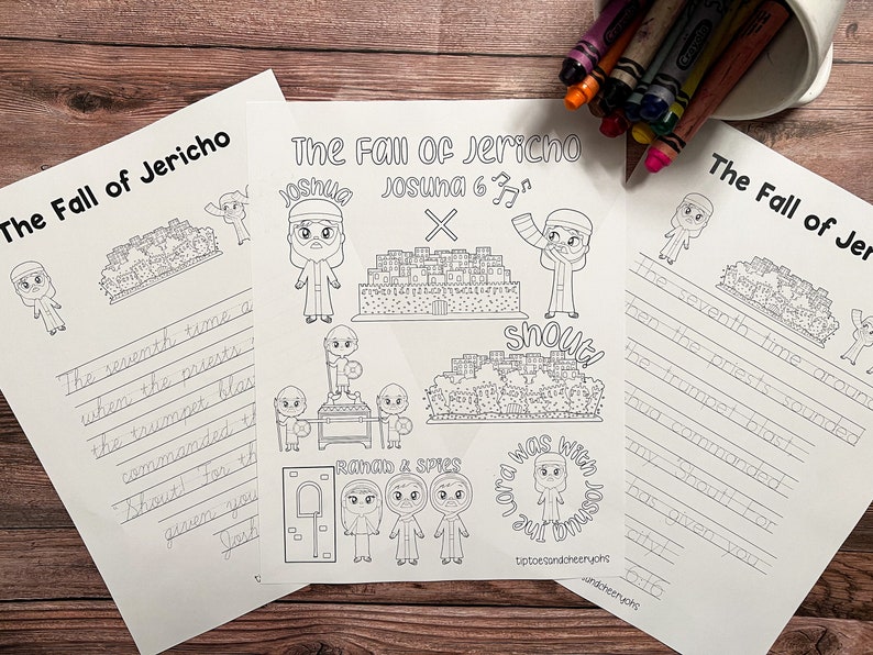 The Battle of Jericho, Bible Activity, Homeschool Printable, Christian ...