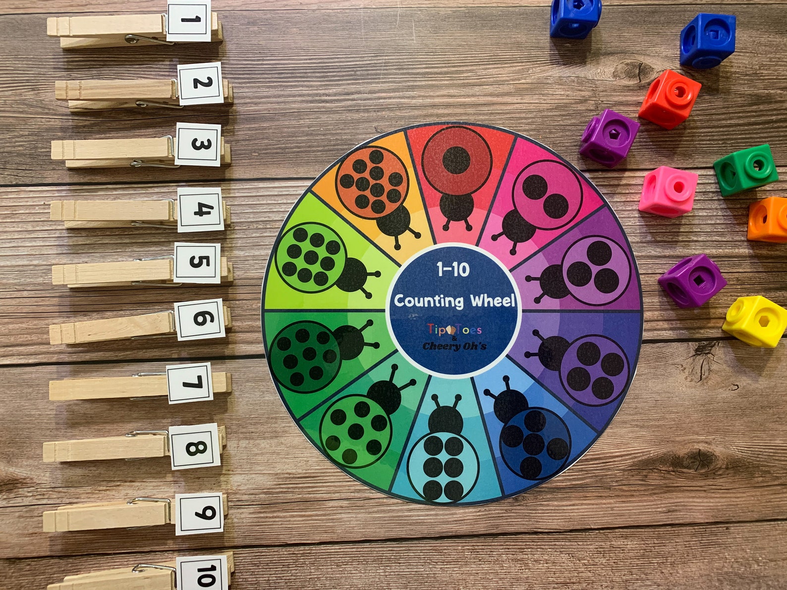 Counting Wheel Math Activity for Preschool Lady Bugs - Etsy