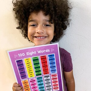 Fry's 2nd 100 Sight Words, Sight Words Chart, Sight Words for ...
